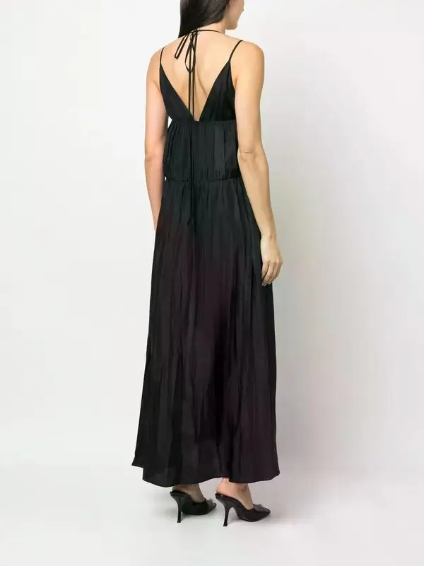 JOSEPH Silk Halterneck Long Dress - Black