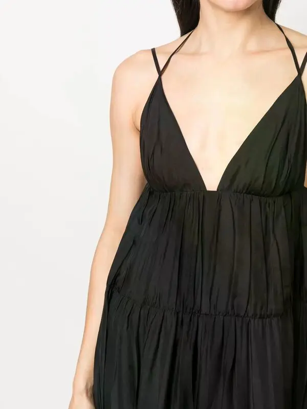 JOSEPH Silk Halterneck Long Dress - Black