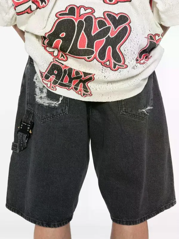 1017 Alyx 9sm Distressed-effect Denim Shorts