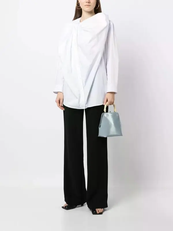 JNBY Oversized Bow Detail Cotton Shirt - White