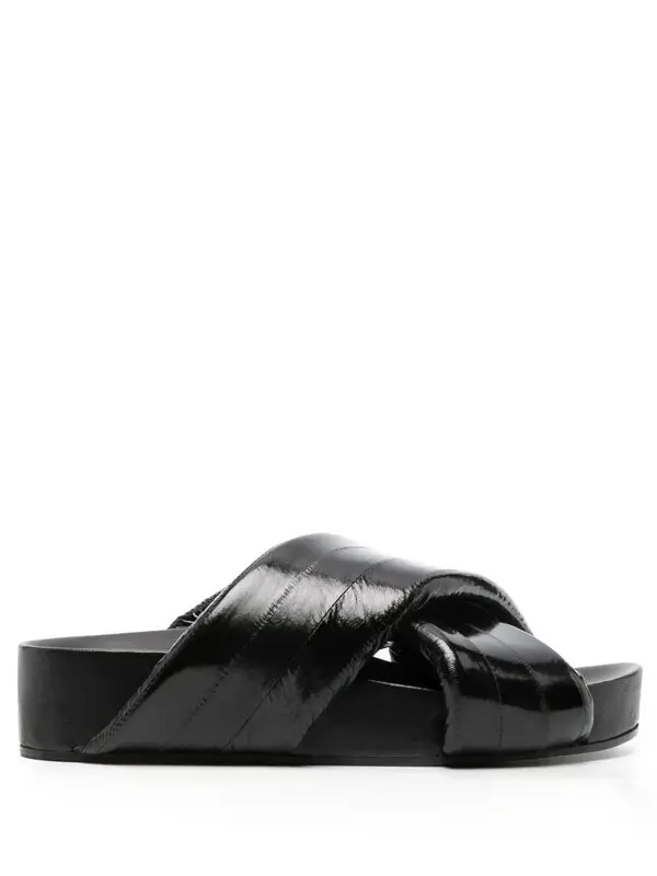 JIL SANDER Crossover-strap Leather Sandals