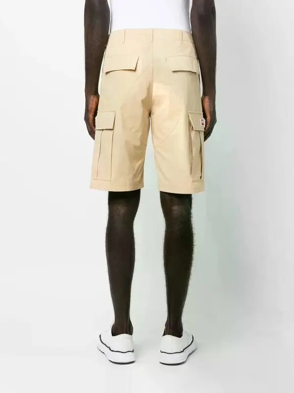 Kenzo Logo-patch Cotton Cargo Shorts