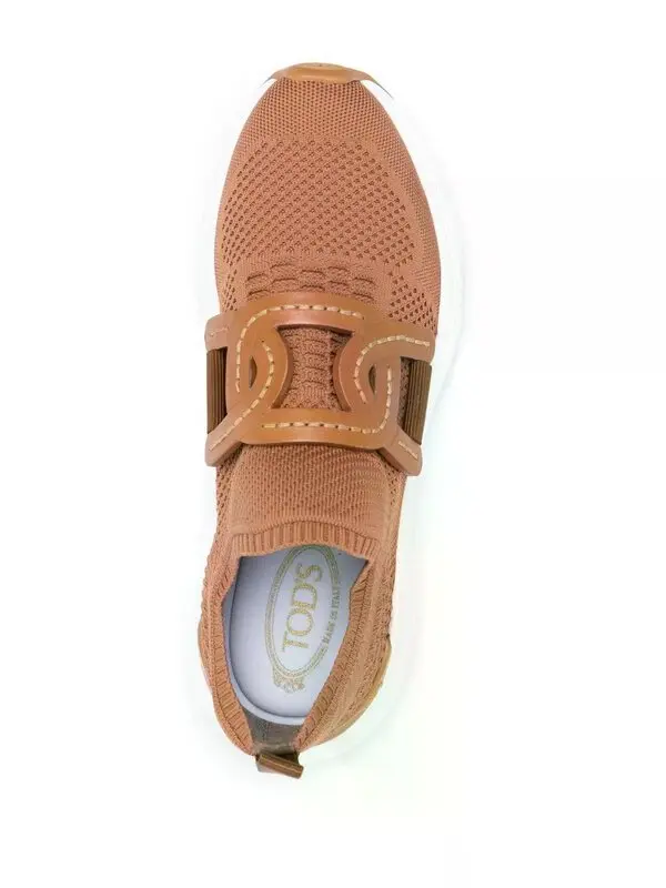 TOD'S Chain-link Detail Slip-on Sneakers - Brown
