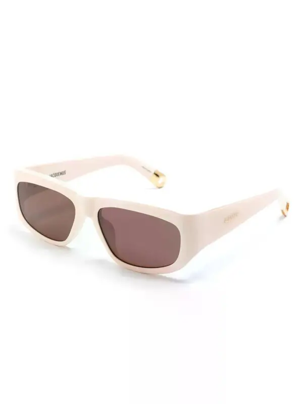 Jacquemus Rectangle-frame Sunglasses - Neutrals