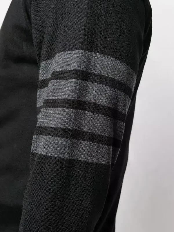 Thom Browne Fine Merino Wool 4-bar Crewneck Pullover
