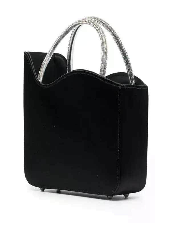 LE SILLA Micro Ivy Embellished Satin Bag - Black