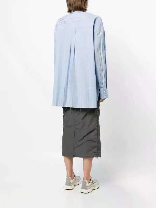Goen.j Metallic-thread Striped Shirt