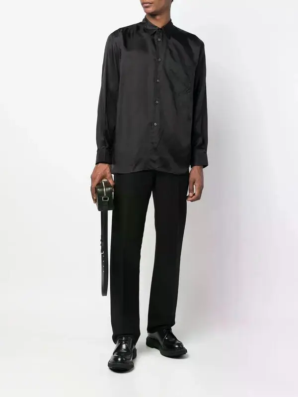 Comme Des Garçons Button-down Fitted Shirt - Black