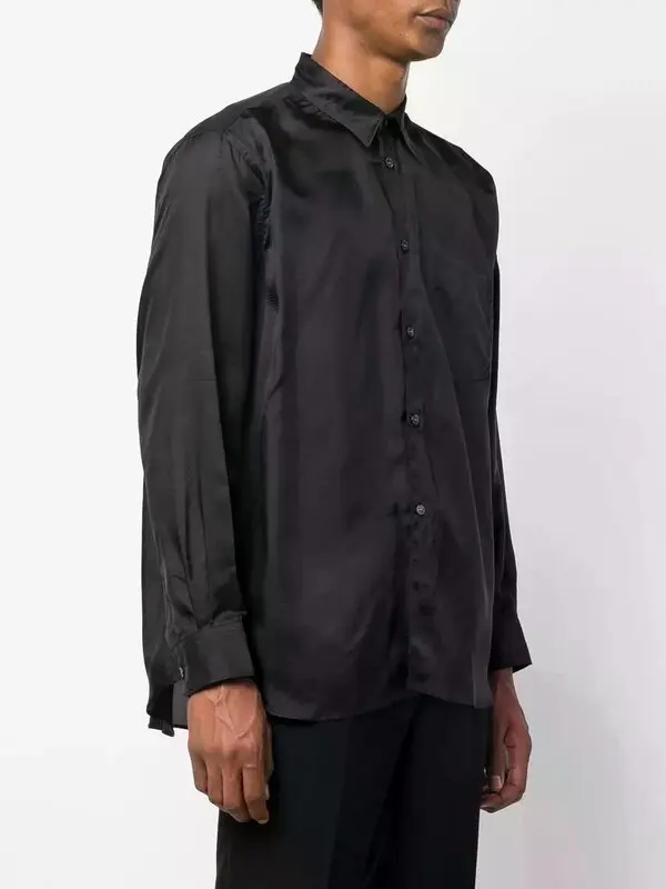 Comme Des Garçons Button-down Fitted Shirt - Black