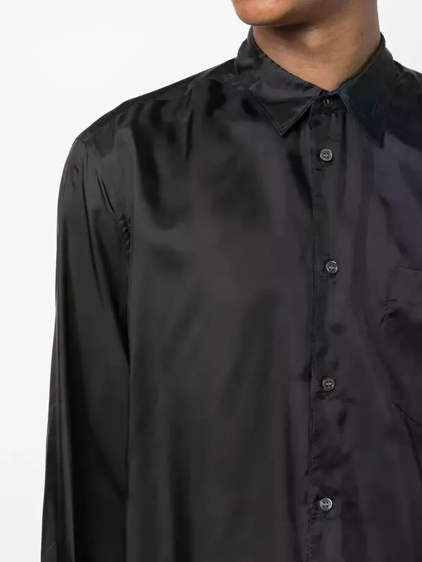 Comme Des Garçons Button-down Fitted Shirt - Black