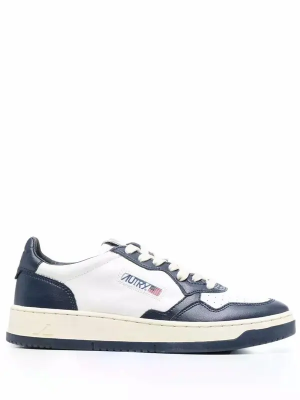 AUTRY Medalist Low Bicolour Leather Sneakers - Blue