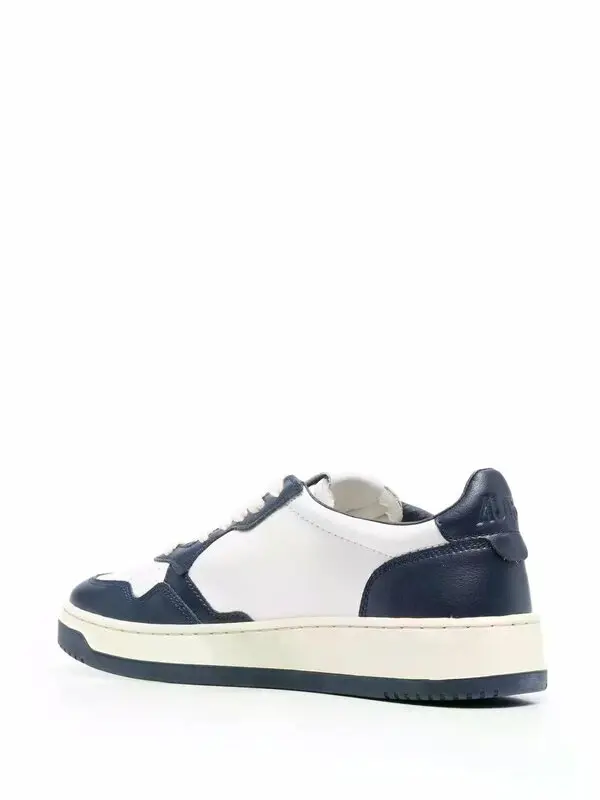 AUTRY Medalist Low Bicolour Leather Sneakers - Blue