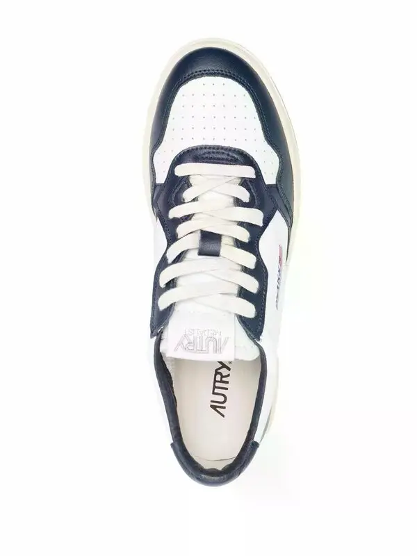 AUTRY Medalist Low Bicolour Leather Sneakers - Blue