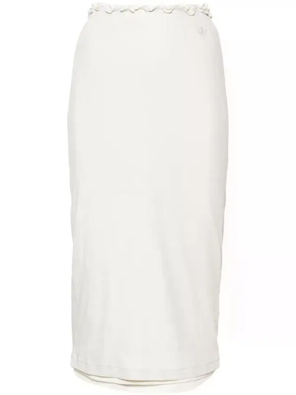 JIL SANDER Layered Cotton Midi Skirt