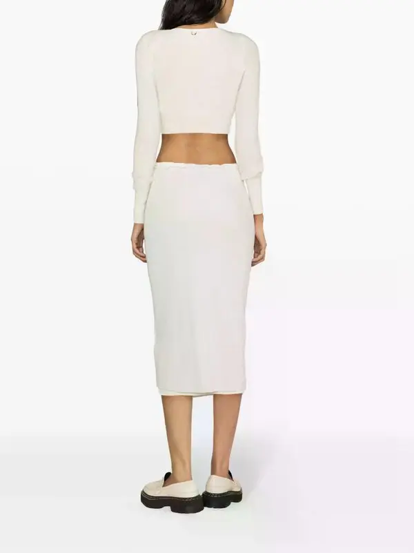JIL SANDER Layered Cotton Midi Skirt