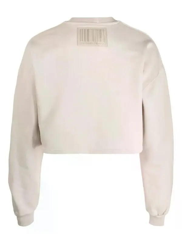 VTMNTS Barcode-patch Cropped Sweatshirt