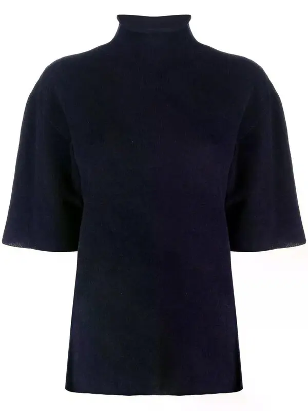 JIL SANDER Short-sleeved Roll-neck Knitted Top