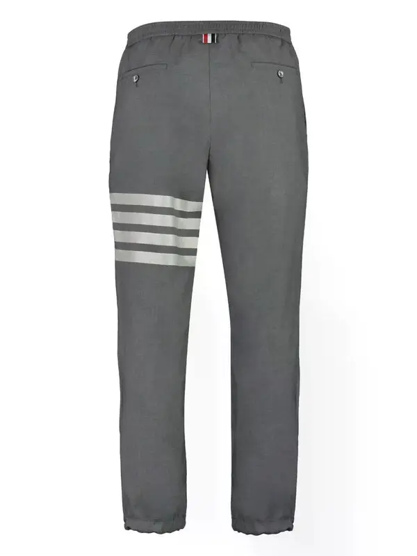 Thom Browne 4-bar Elasticated Ankles Trousers - Grey