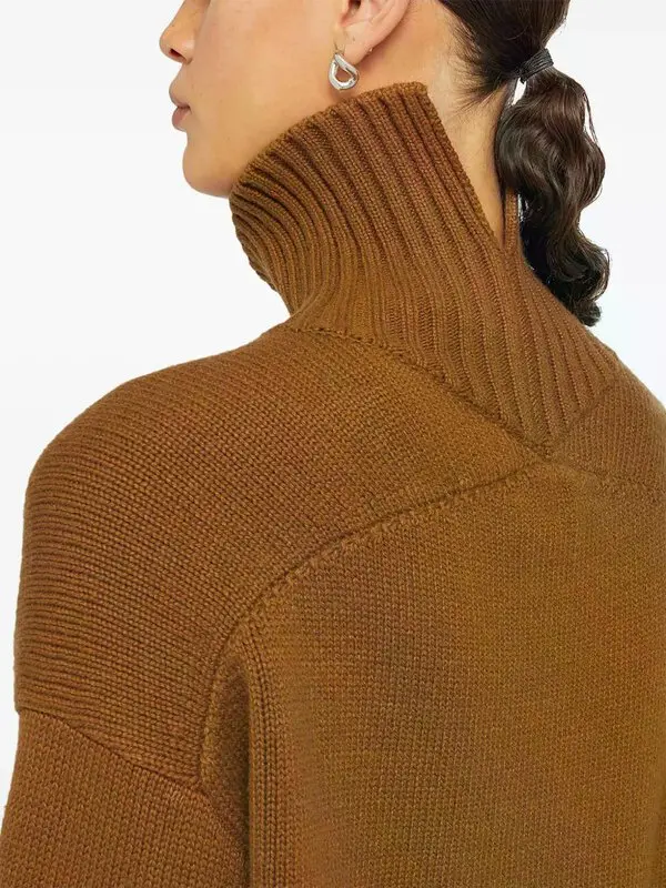 JIL SANDER Funnel-neck Cashmere Blend Jumper