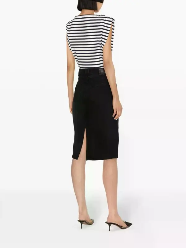 Paige Siren Denim Midi Skirt