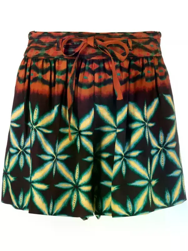 Ulla Johnson Olivinite Abstract-patterned Shorts