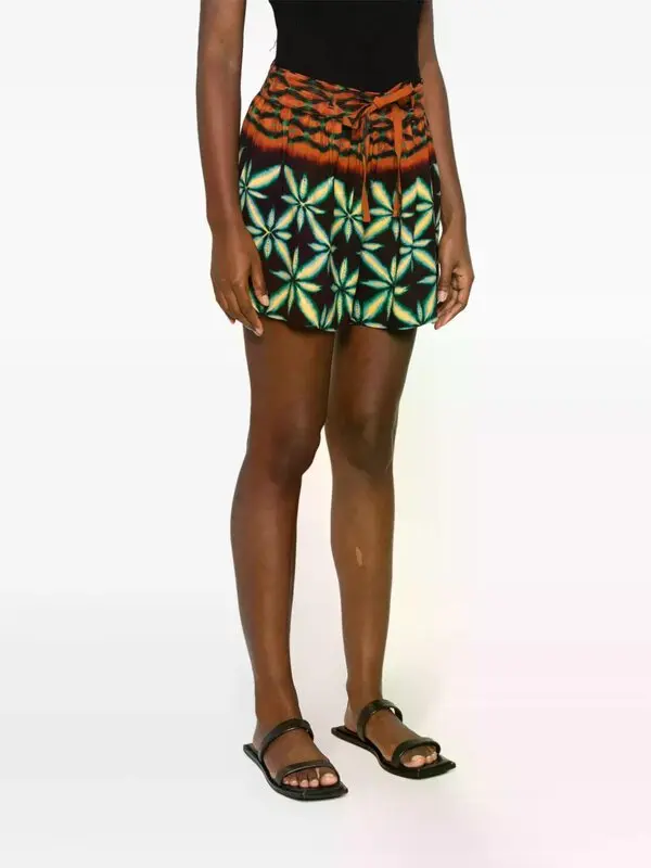 Ulla Johnson Olivinite Abstract-patterned Shorts
