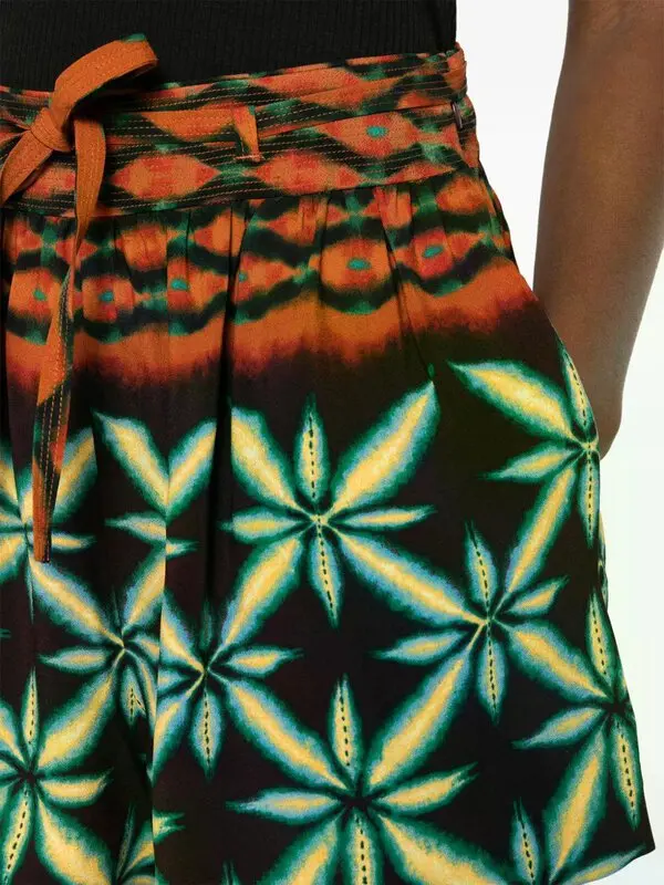 Ulla Johnson Olivinite Abstract-patterned Shorts
