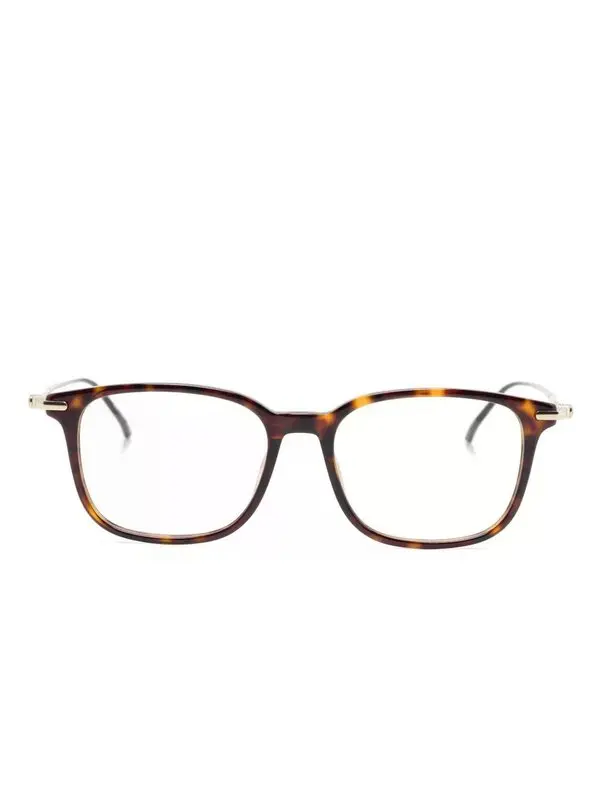 Montblanc Tortoiseshell-effect Rectangle Frame Glasses - Brown
