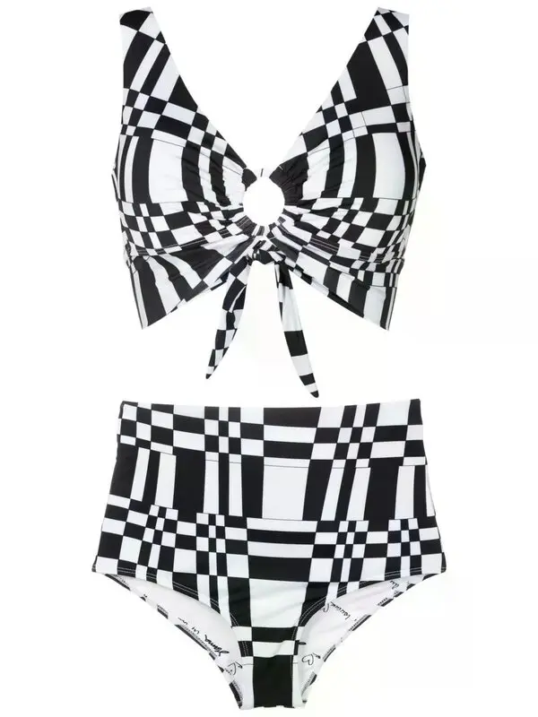 AMIR SLAMA Graphic-print Two-piece Set - Black