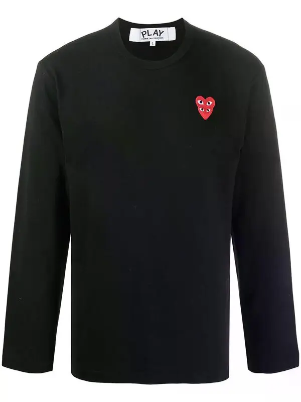 Play Comme Des Garcon Embroidered Two Heart T-shirt