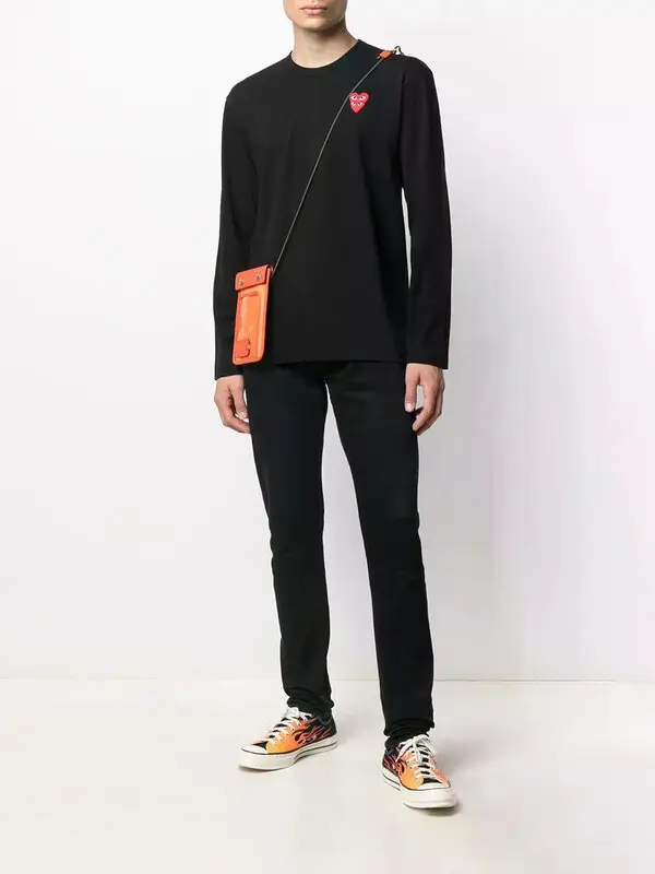Play Comme Des Garcon Embroidered Two Heart T-shirt