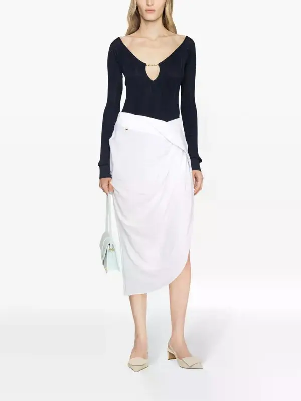 Jacquemus La Jupe Asymmetric Midi Skirt