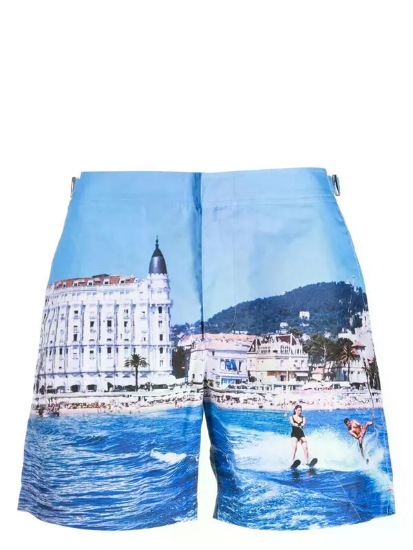 Orlebar Brown Photograph-print Swim Shorts - Blue
