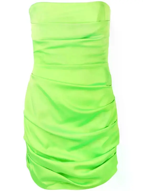 Alex Perry Colten Pleated Strapless Mini Dress