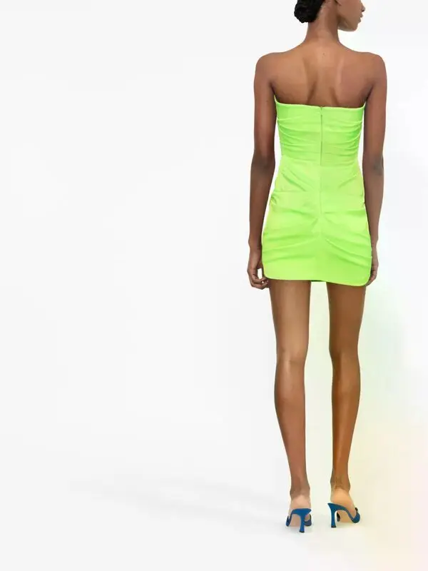Alex Perry Colten Pleated Strapless Mini Dress