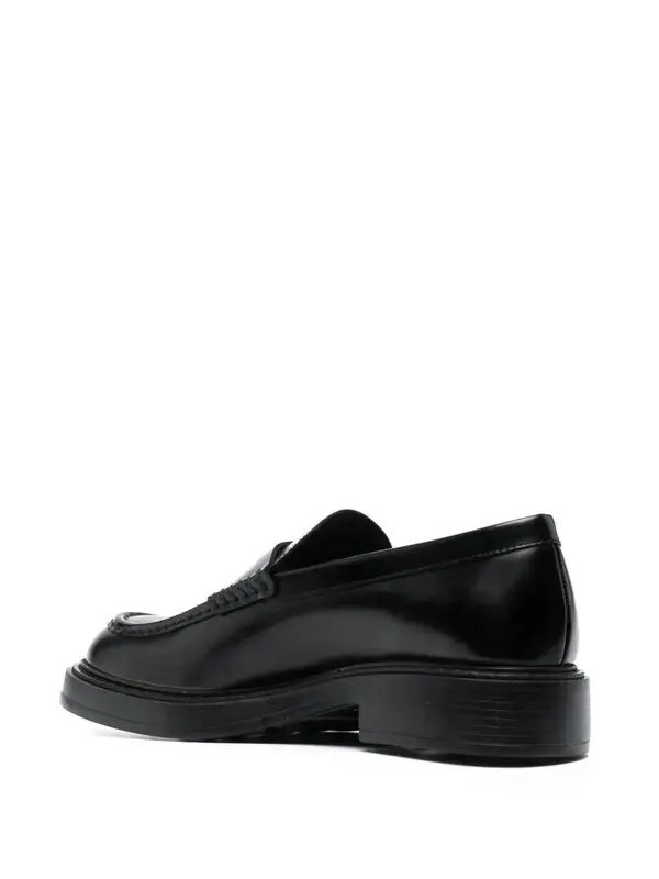 TOD'S Leather 50mm Penny Loafers - Black