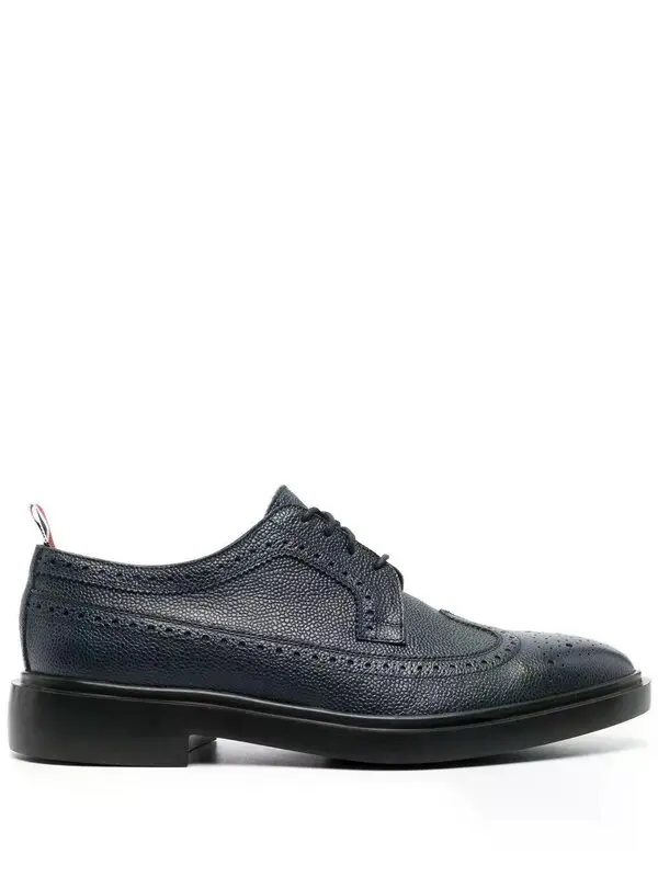 Thom Browne Pebbled Leather Longwing Brogues - Blue