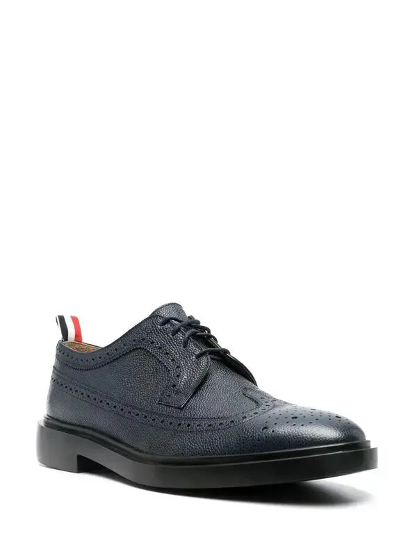 Thom Browne Pebbled Leather Longwing Brogues - Blue