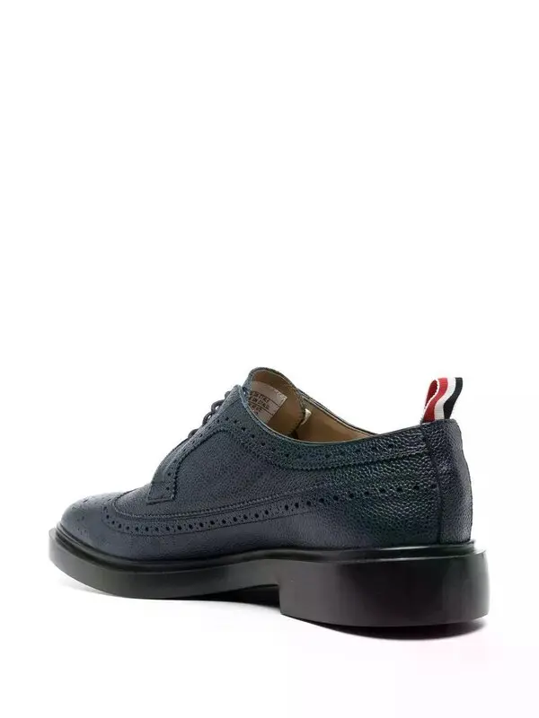 Thom Browne Pebbled Leather Longwing Brogues - Blue