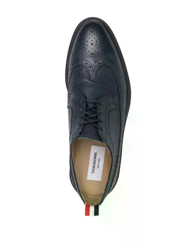 Thom Browne Pebbled Leather Longwing Brogues - Blue