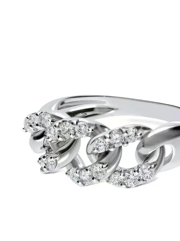 LEO PIZZO 18kt White Gold Pavé Diamond Ring