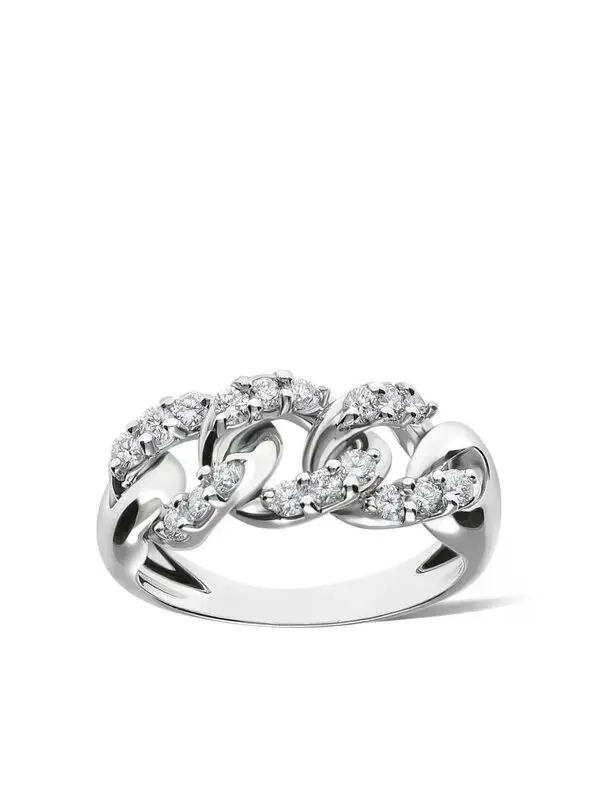 LEO PIZZO 18kt White Gold Pavé Diamond Ring