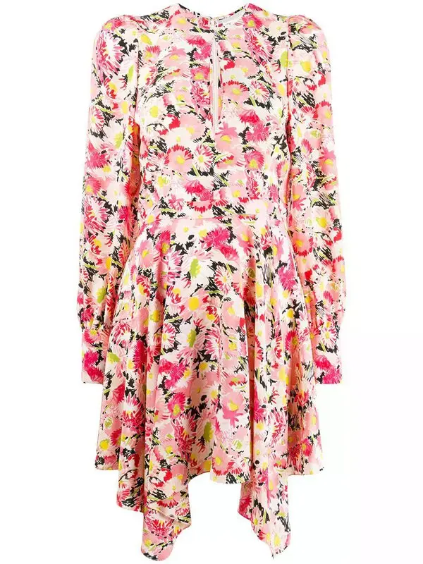 Stella McCartney Floral-print Asymmetric Dress - Pink