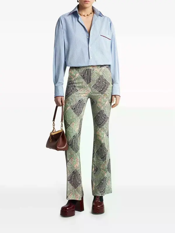 Etro Flared Printed Trousers
