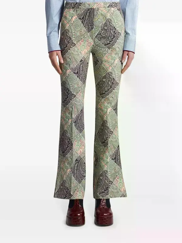 Etro Flared Printed Trousers