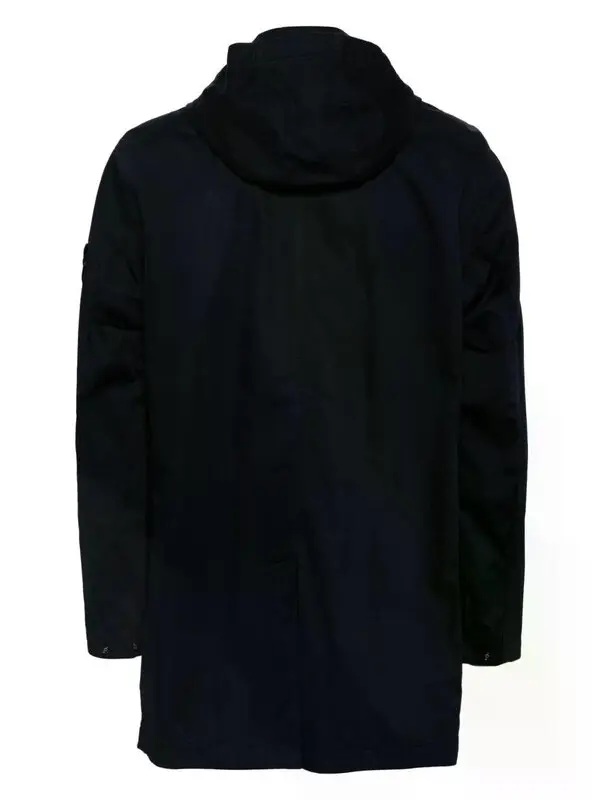 Stone Island Compass-badge Hooded Jacket - Blue