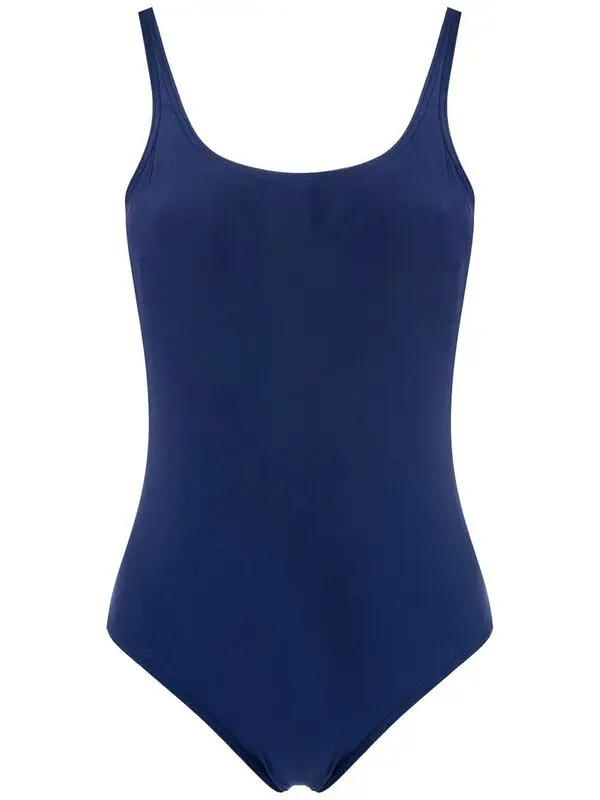 AMIR SLAMA Plunging Back One-piece - Blue