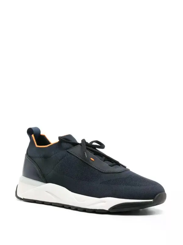 Santoni Knitted-upper Sneakers - Blue