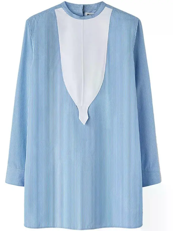 JIL SANDER Striped Cotton Blouse
