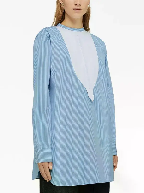 JIL SANDER Striped Cotton Blouse